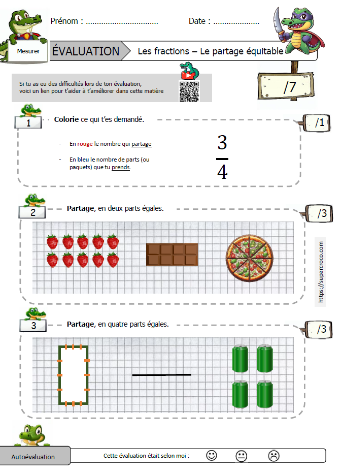 Partage Des Fractions Exercices – UIEB