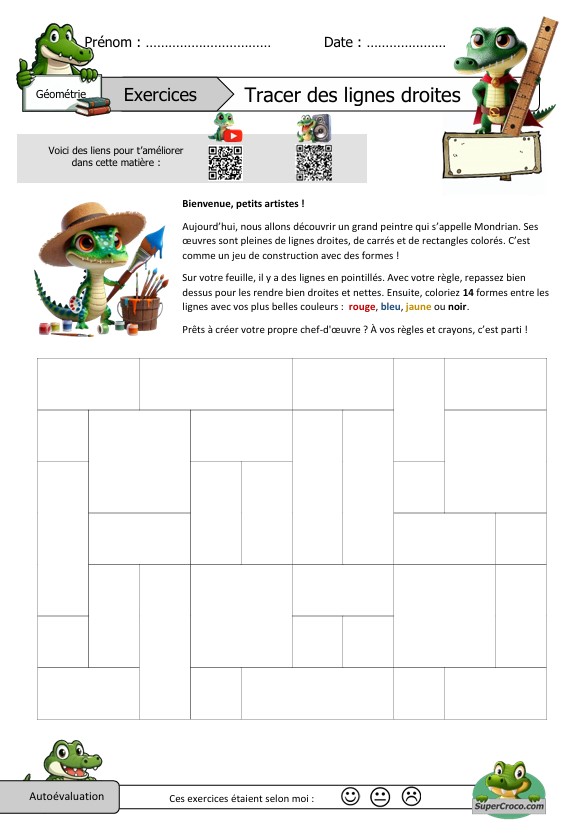 Tracer des lignes droites avec Mondrian - Exercices