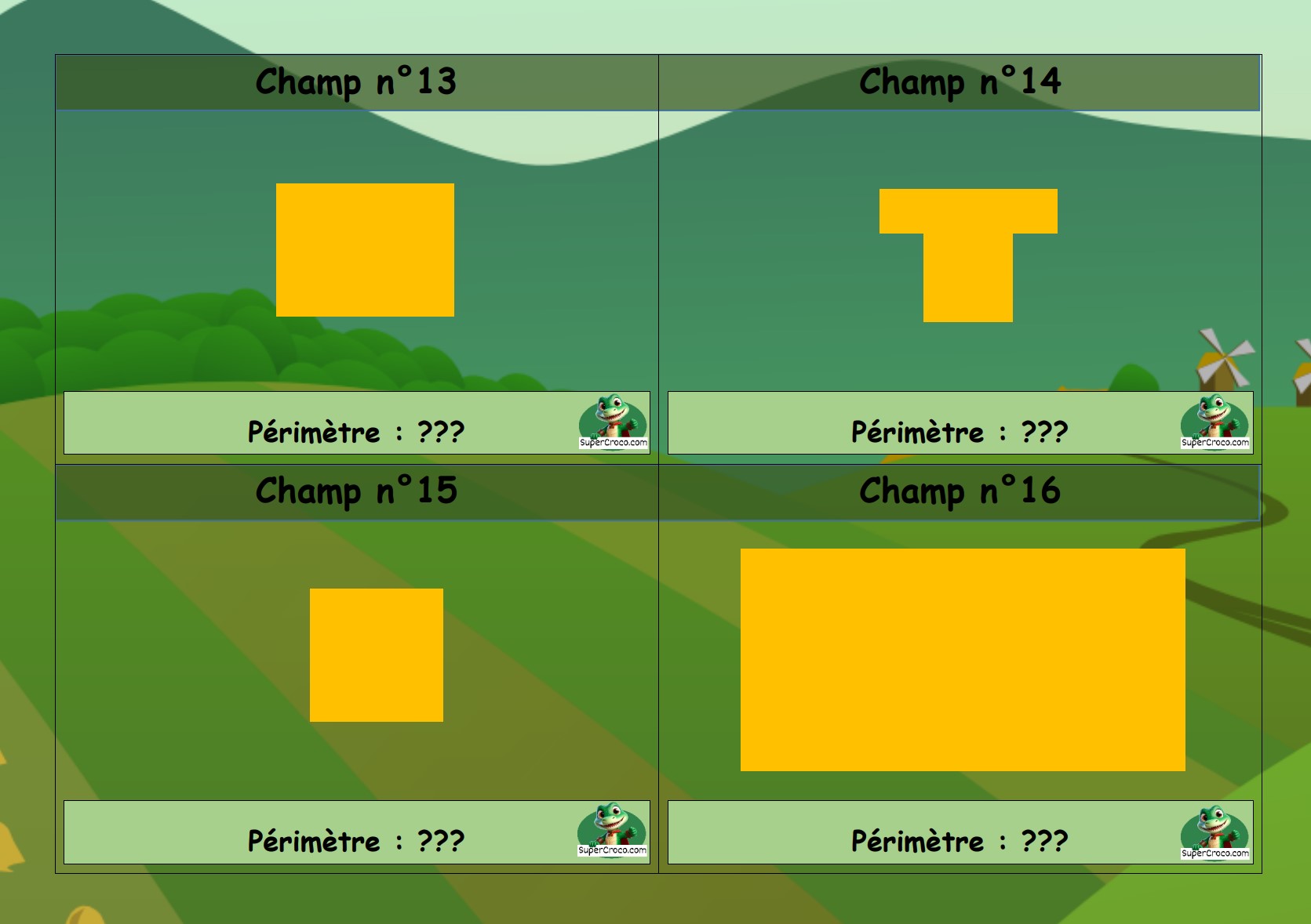 Le périmètre - Fiches