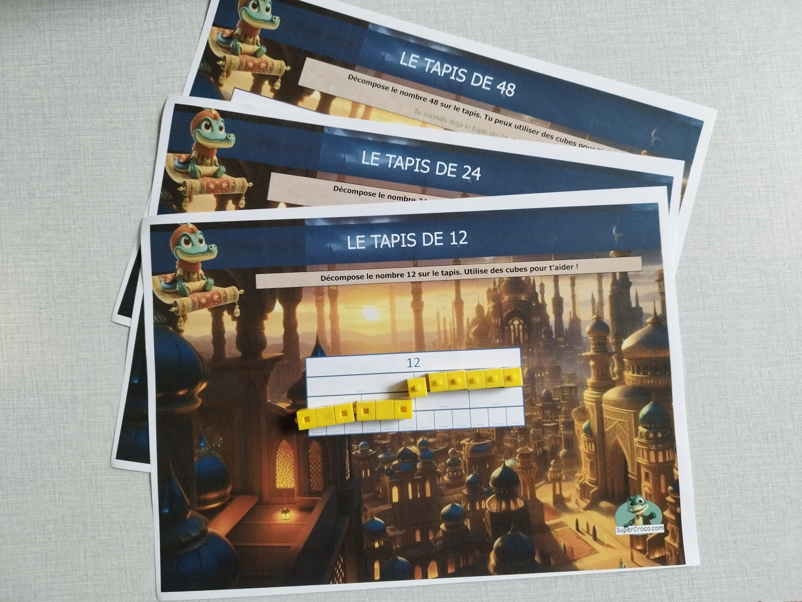 Les tapis des nombres 12, 24 et 48